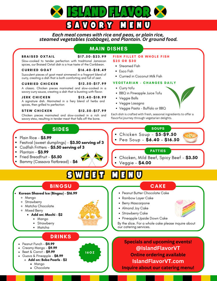 Menu – Island Flavor